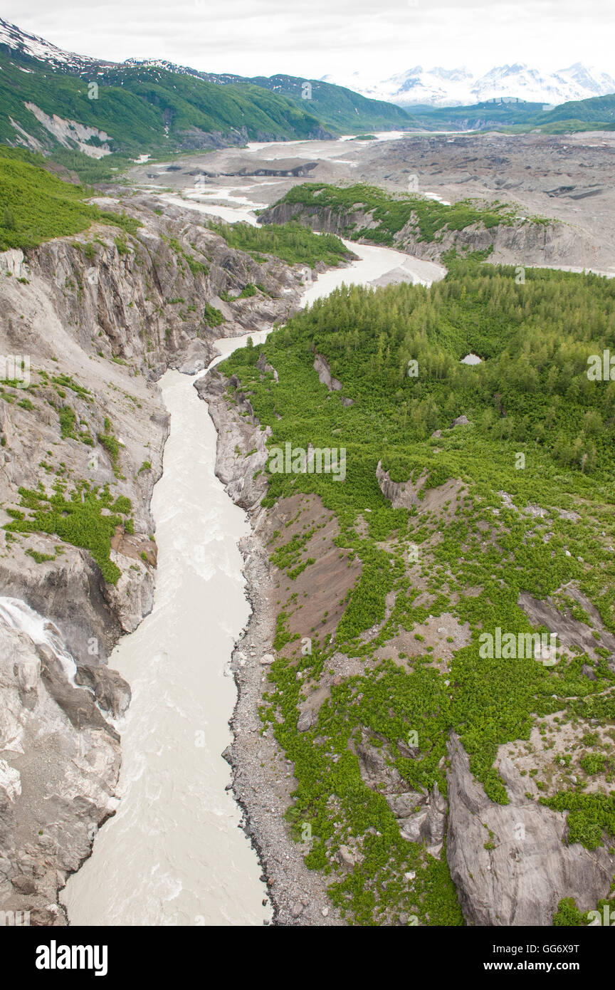Arial view of Turnback Canyon, Alsek River Stock Photo - Alamy