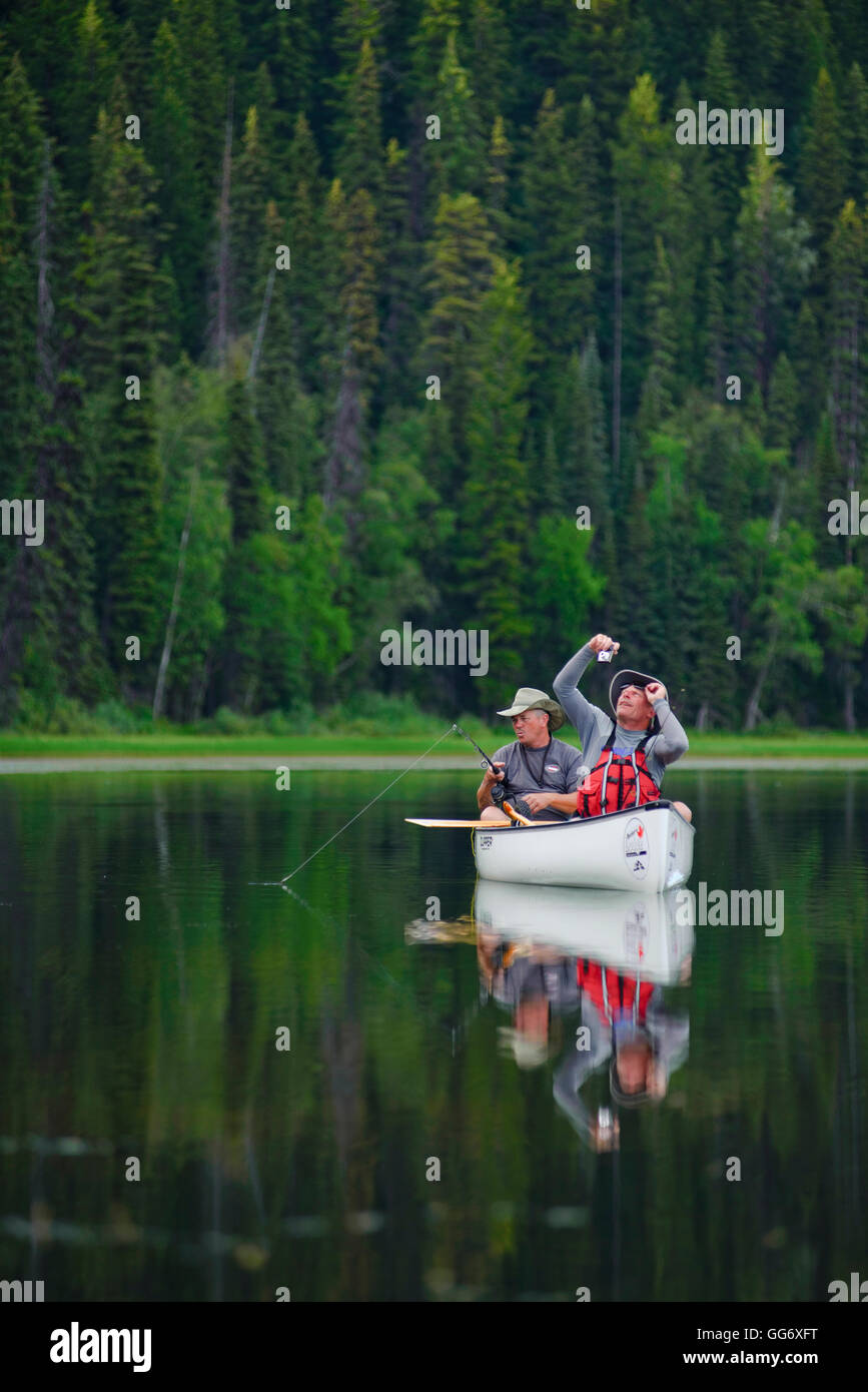 Boy Scouts canoeing on the Bowron Lakes circuit. Bowron Lakes ...