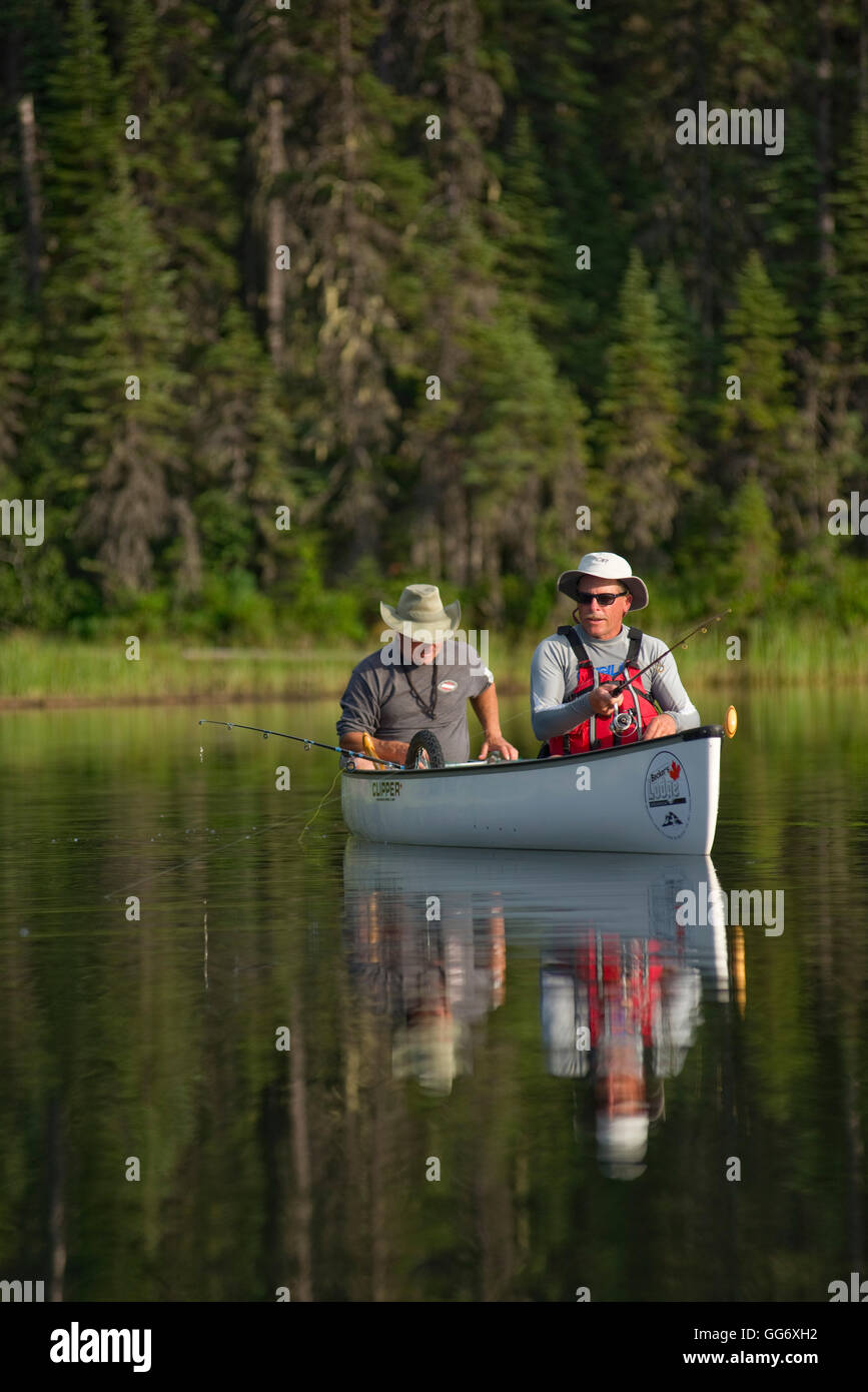 Boy Scouts canoeing on the Bowron Lakes circuit. Bowron Lakes ...