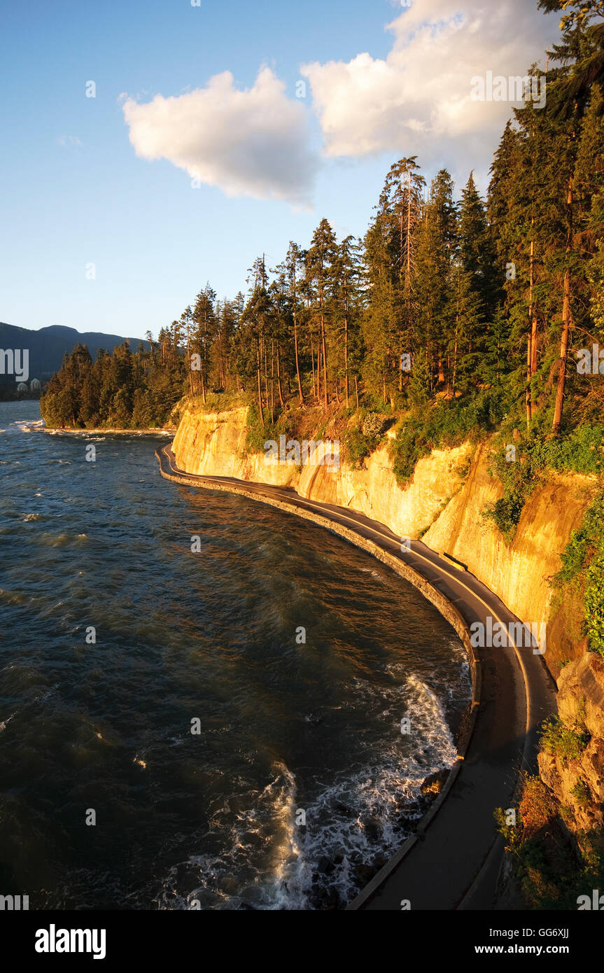 Stanley park Seawall near Siwash Rock. Vancouver, British Columbia ...