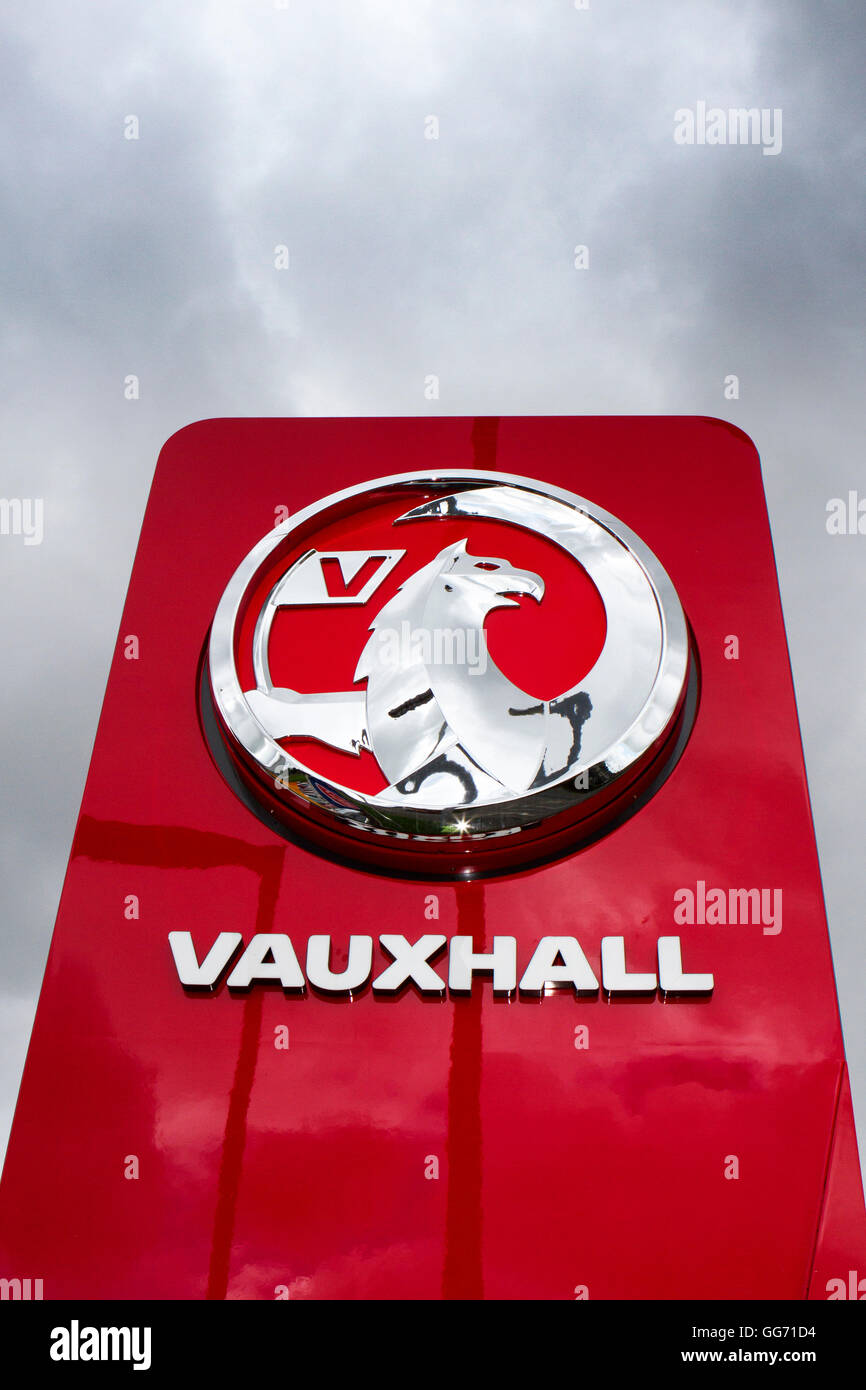 Vauxhall car dealership sign hi-res stock photography and images - Alamy