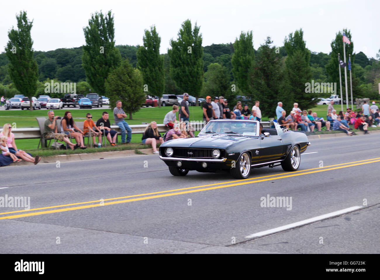 A vintage Chevrolet Camaro SS participates in the 2016 Annual Cruz In ...
