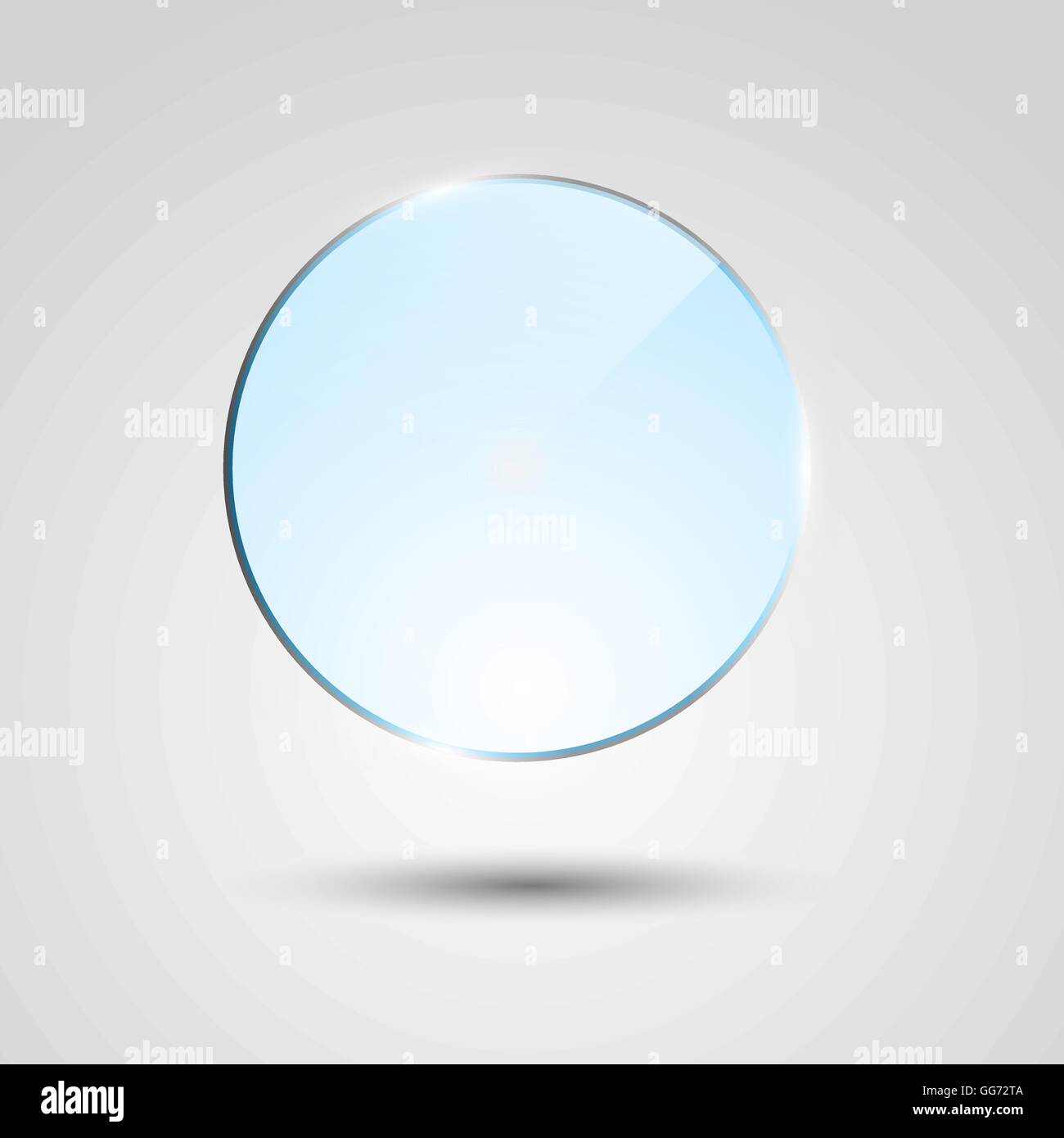 Blue transparent glass circle banner, stock vector Stock Vector Image ...