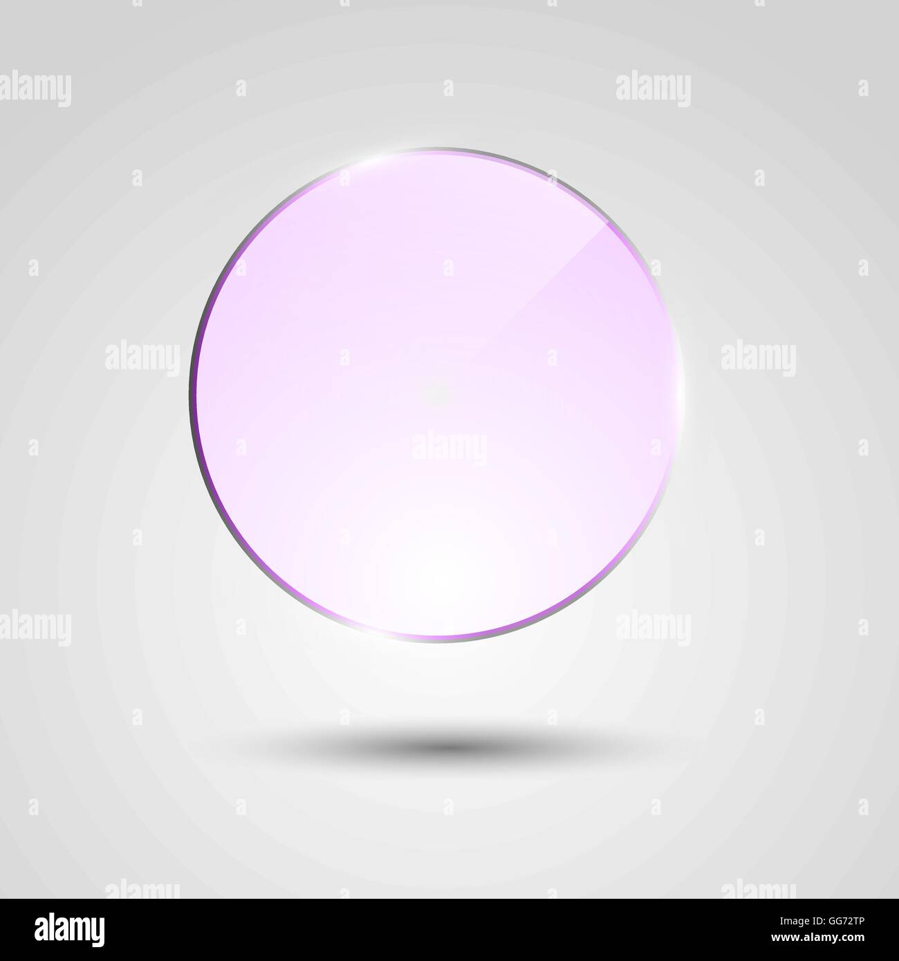 Violet transparent glass circle banner, stock vector Stock Vector Image ...