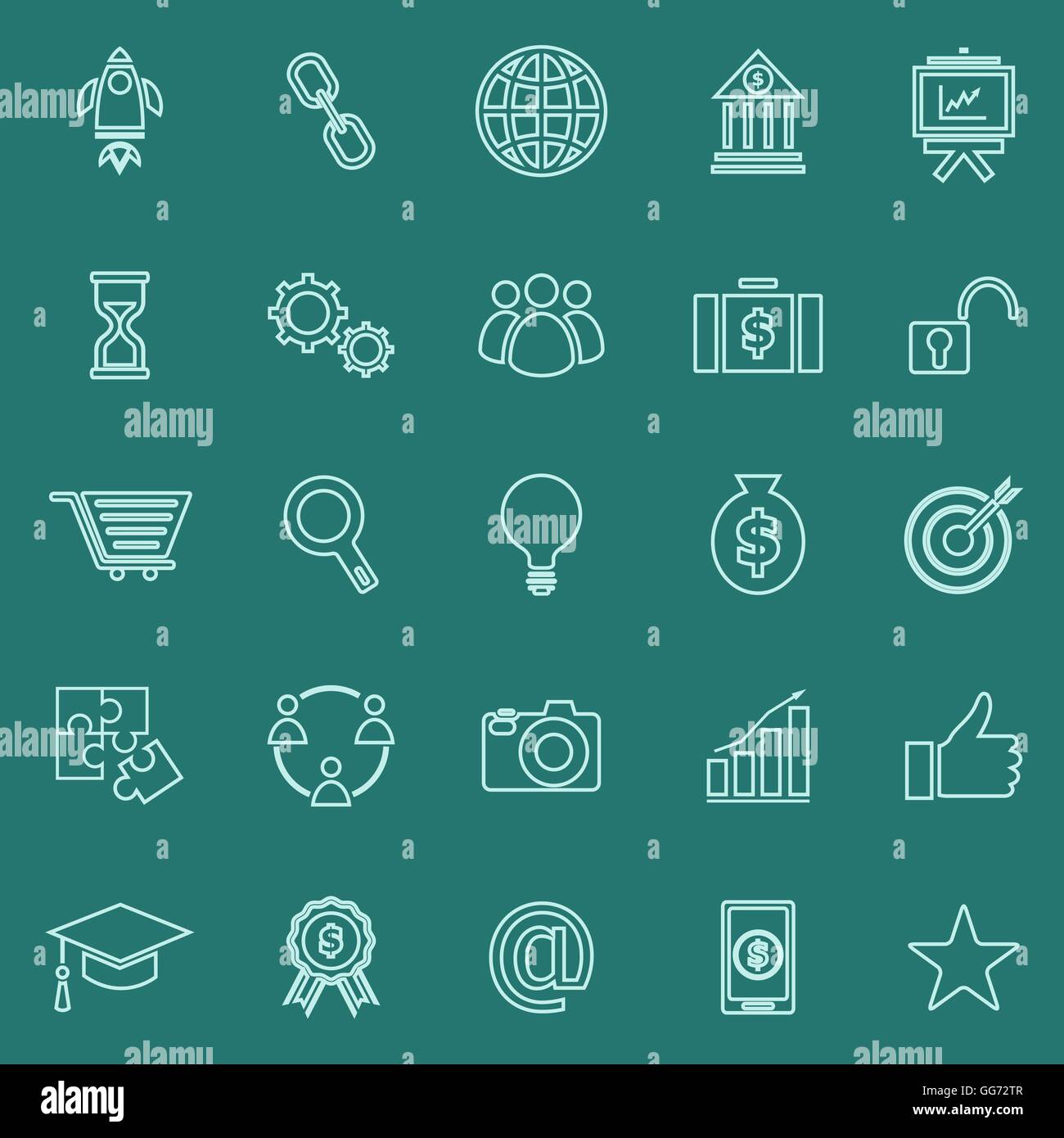 Set startup color line Stock Vector Images - Alamy