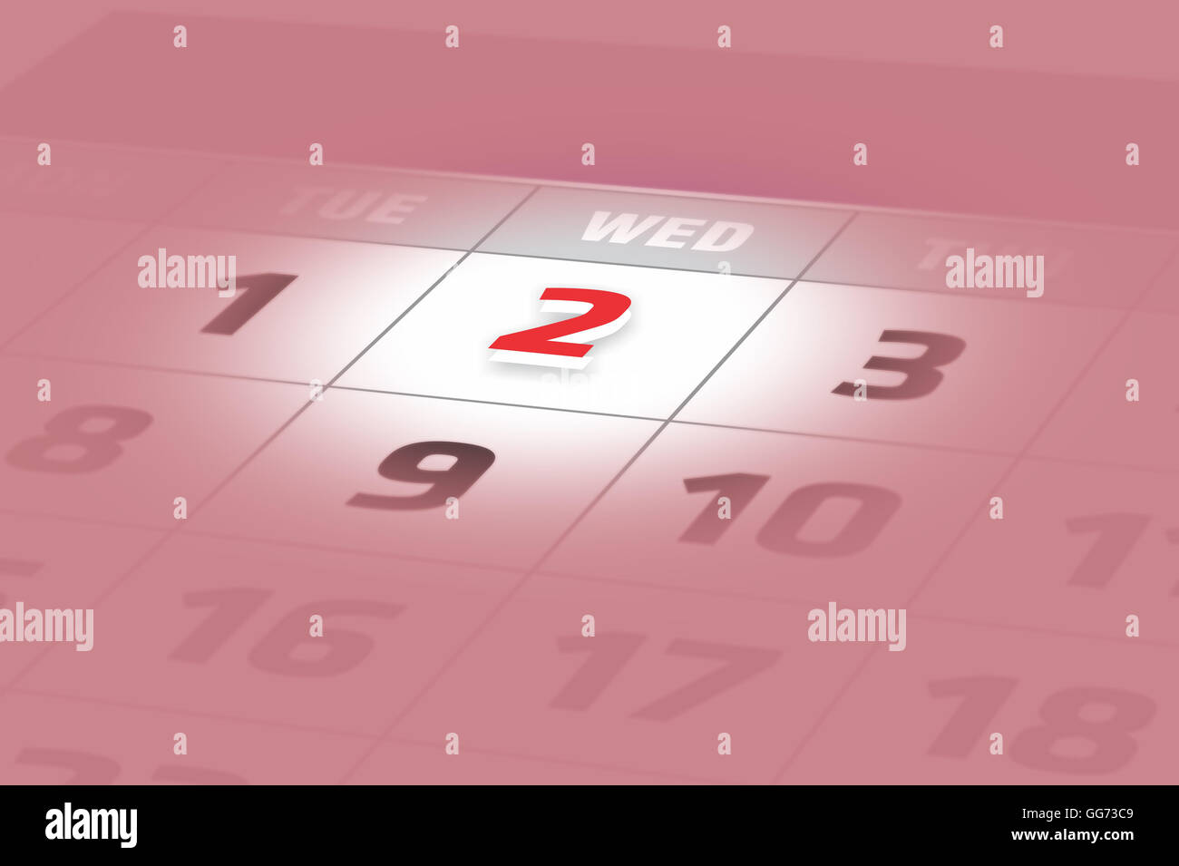 Illustration of calendar with a particular date being differentiated ...