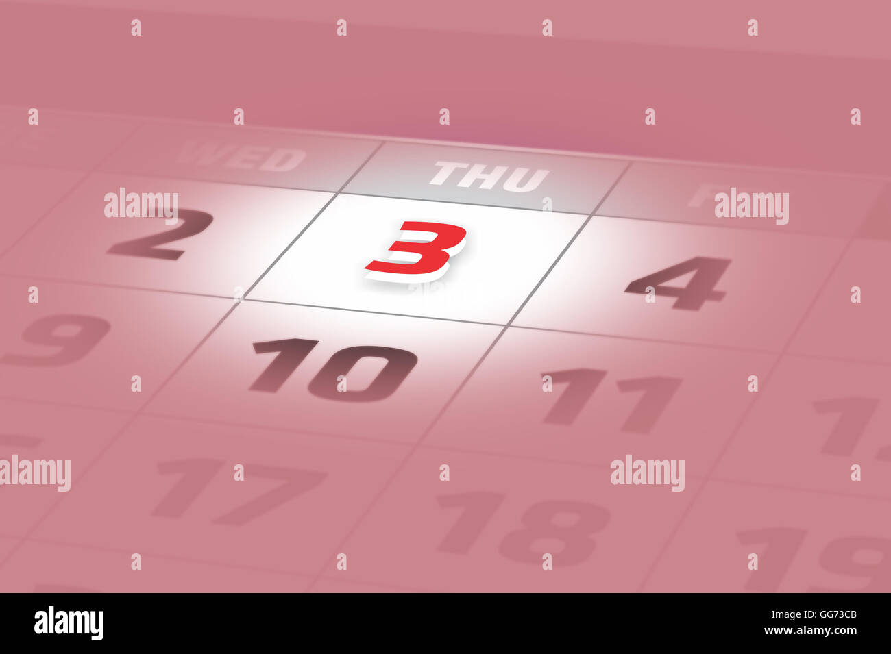 Illustration of calendar with a particular date being differentiated ...