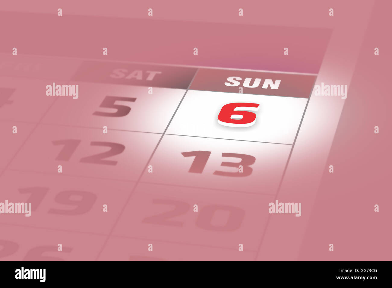 Illustration of calendar with a particular date being differentiated ...