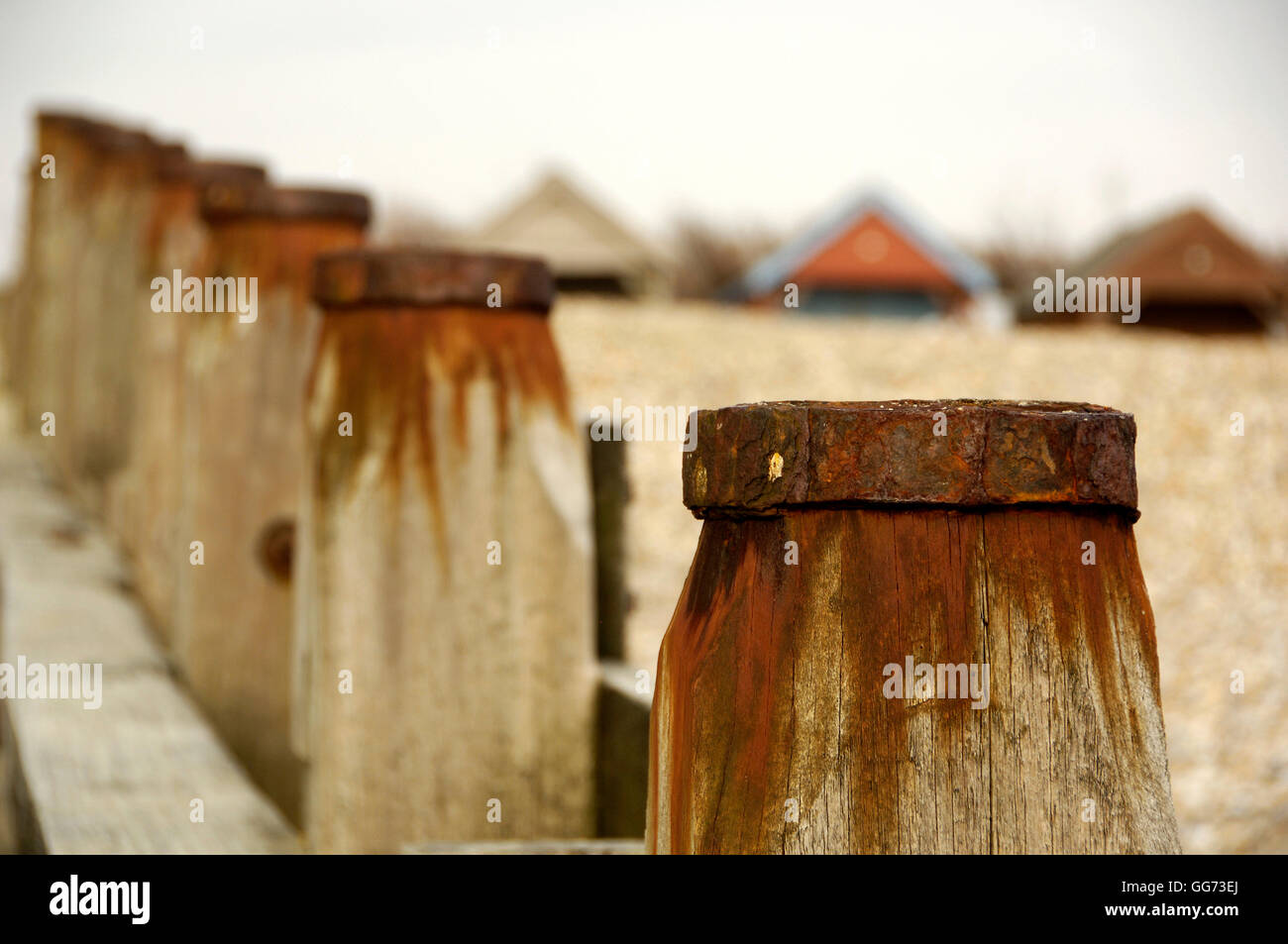 Groynes on a shingle beach Stock Photo - Alamy