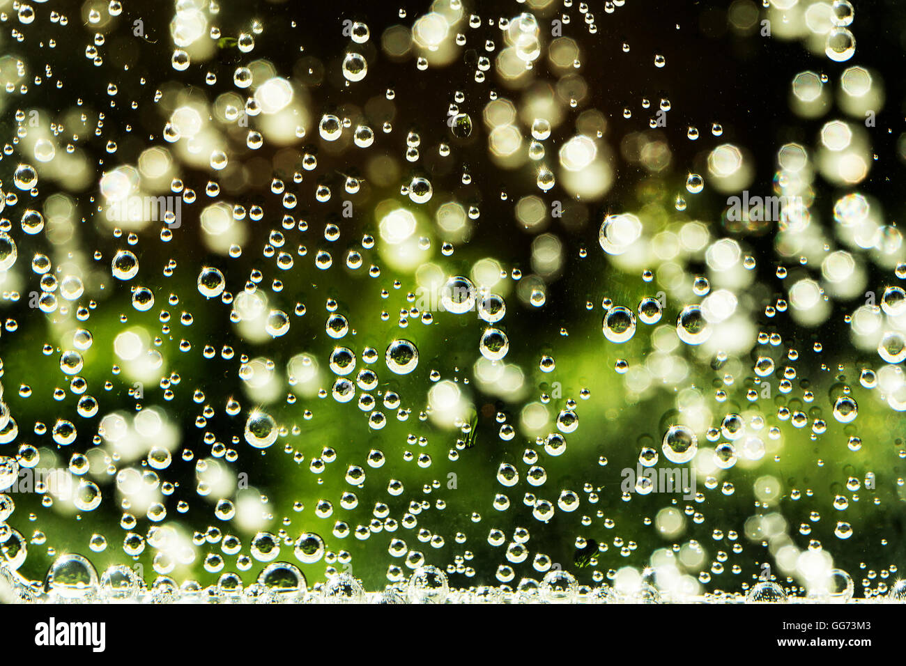 abstract background with sparkle water, drops on glass for background ...
