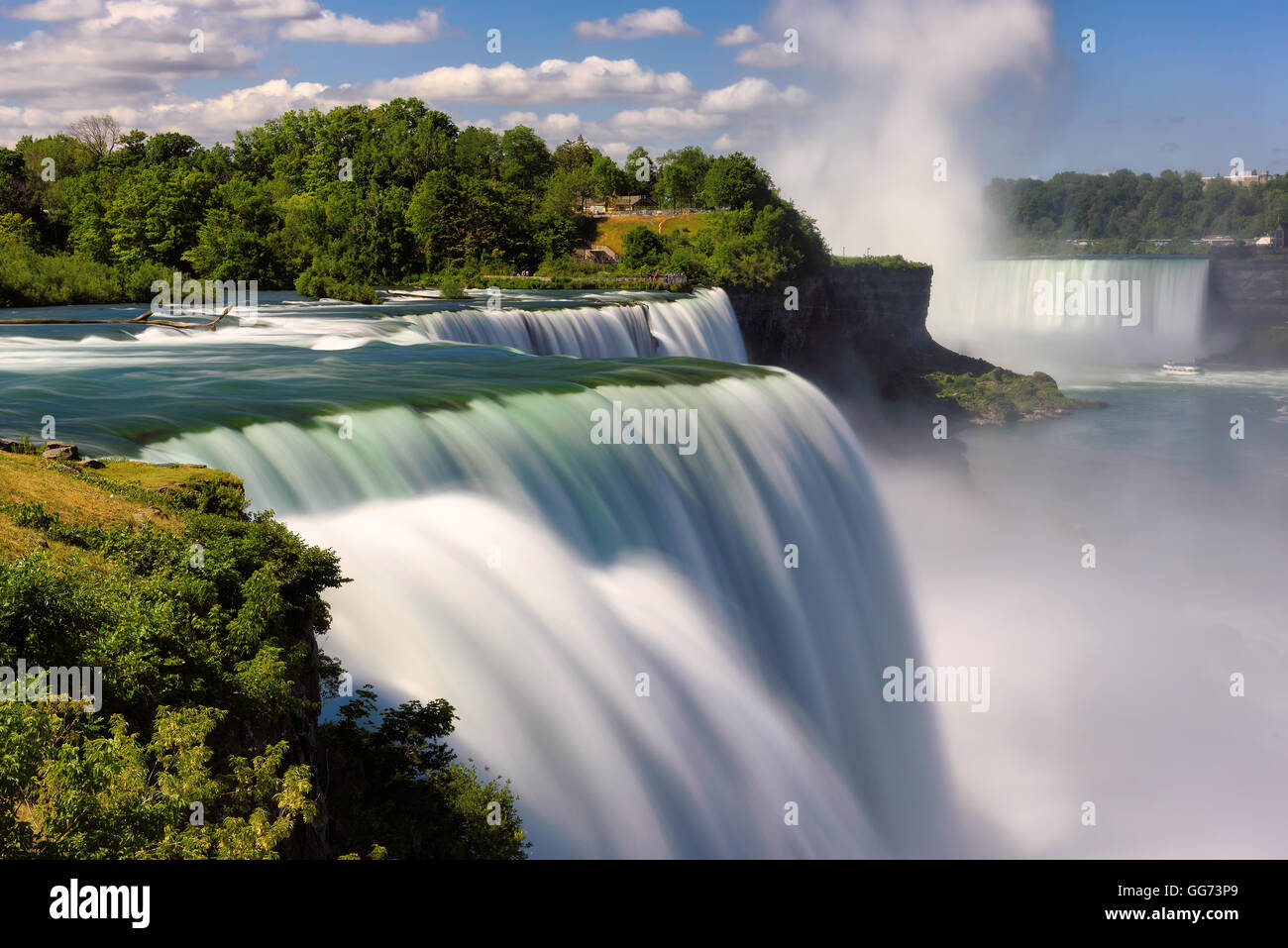 Niagara Falls from USA, Landscape View. Long exposure Stock Photo - Alamy