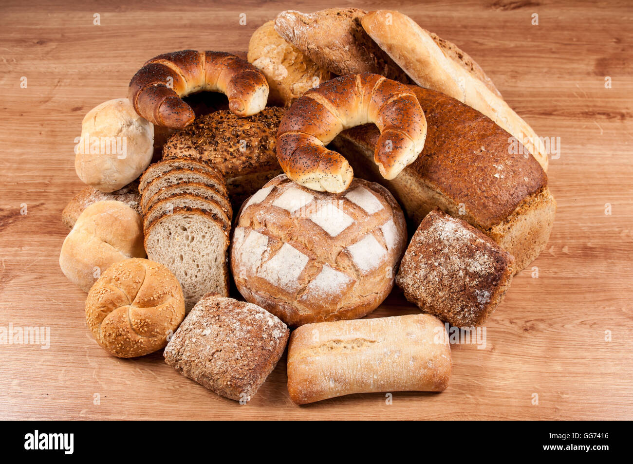 Fresh different baked goods hi-res stock photography and images - Alamy