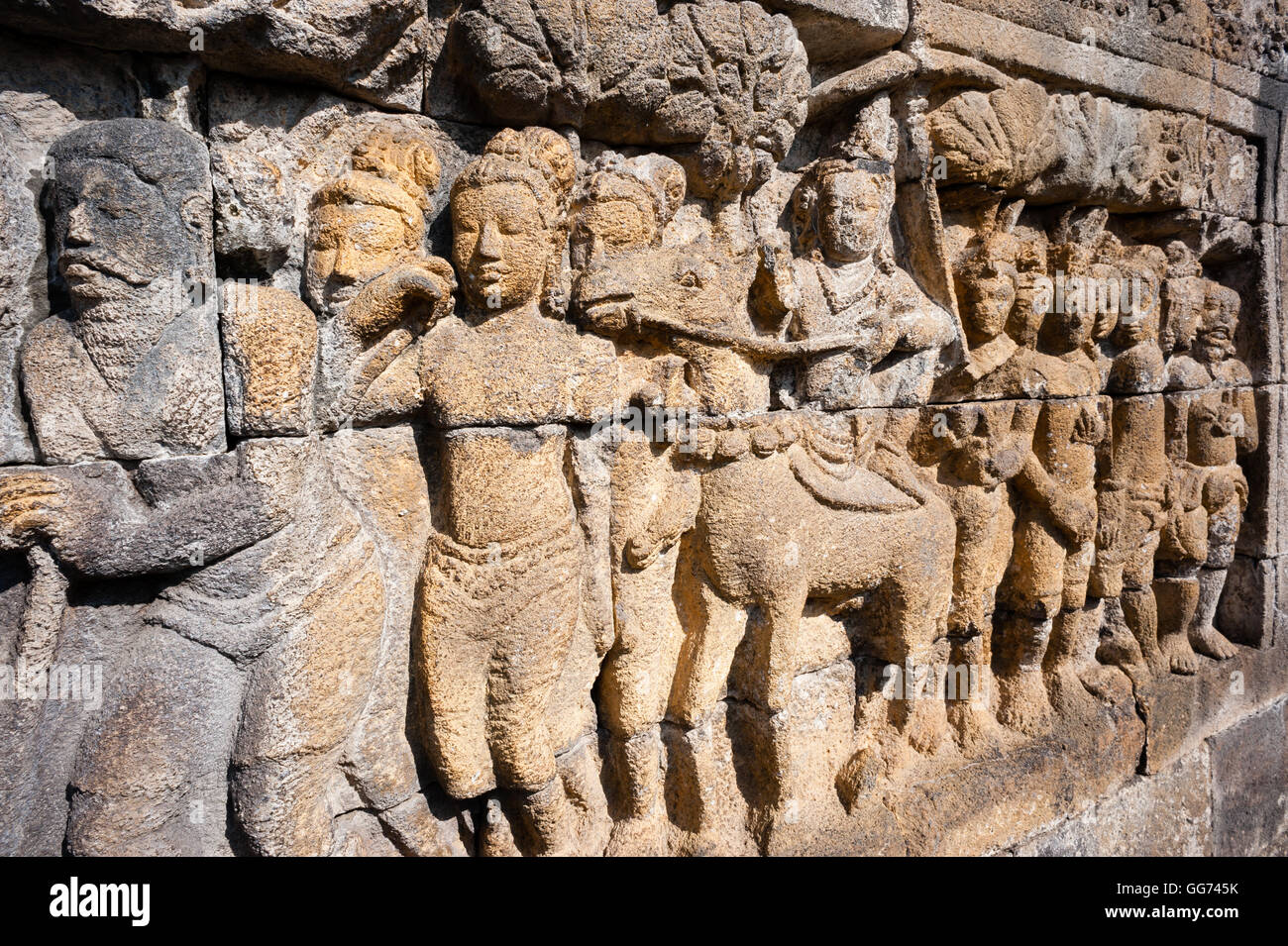 Borobudur wall carvings hi-res stock photography and images - Alamy