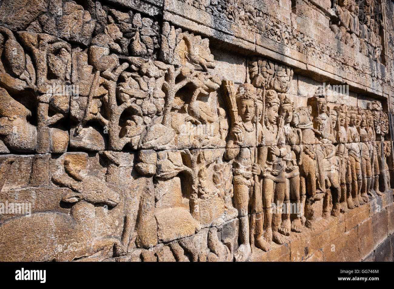 Borobudur wall carvings hi-res stock photography and images - Alamy