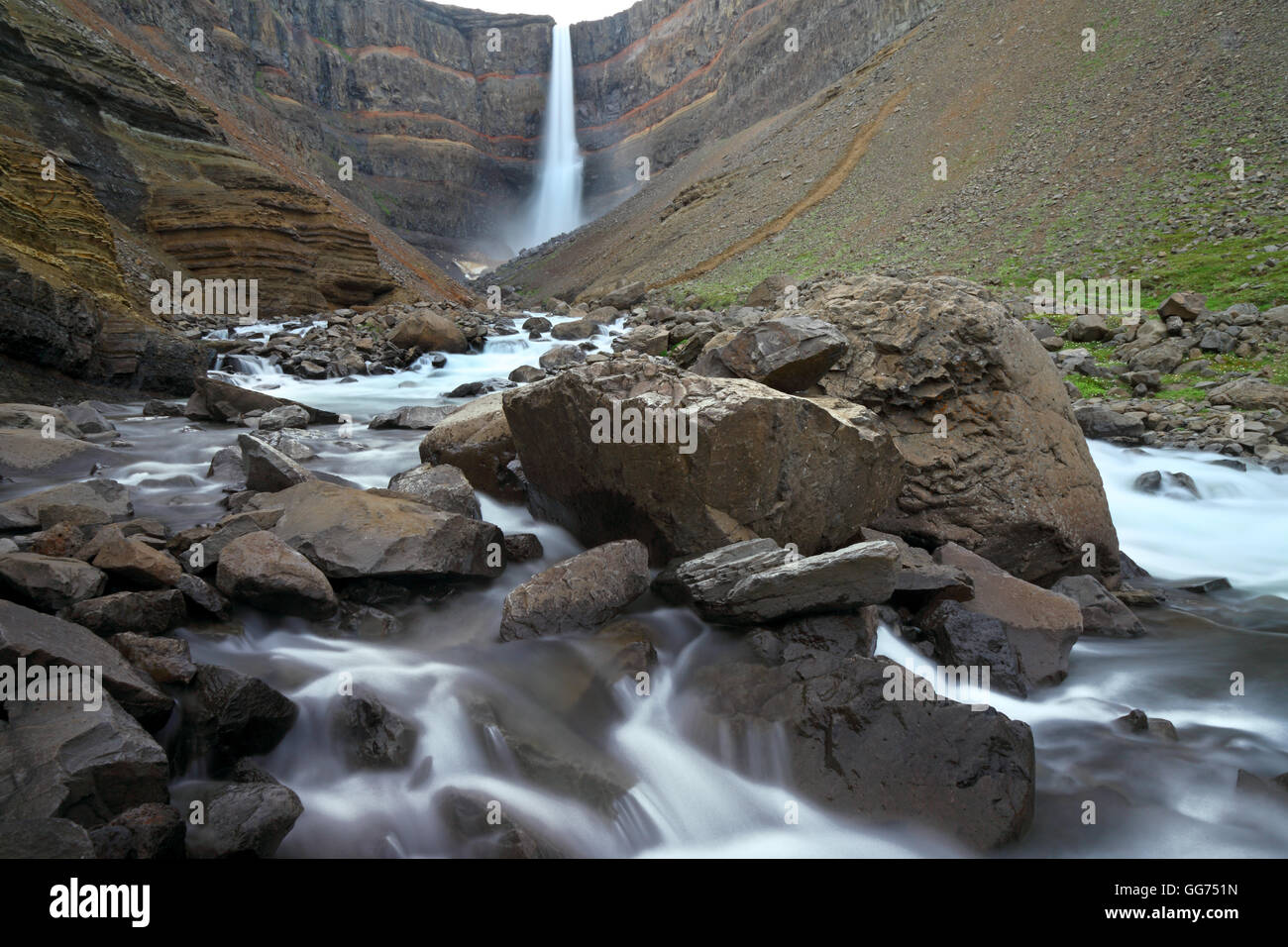 Hengifoss waterfall, Iceland Stock Photo - Alamy