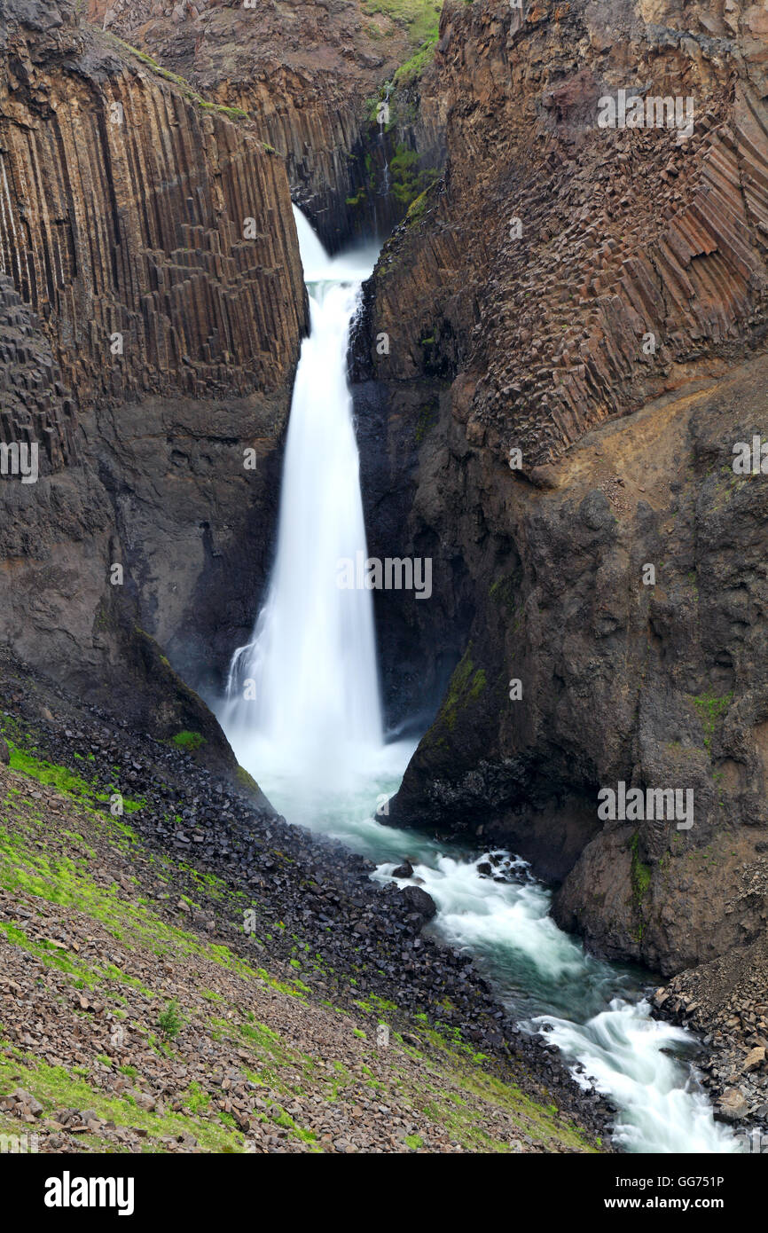 Litlanesfoss waterfall, Iceland Stock Photo - Alamy
