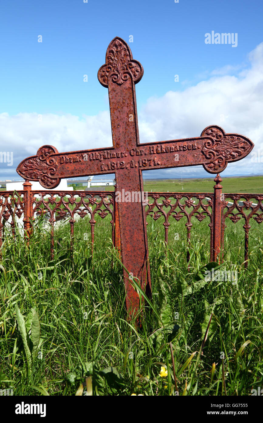 Hafnir cemetery, Iceland Stock Photo - Alamy