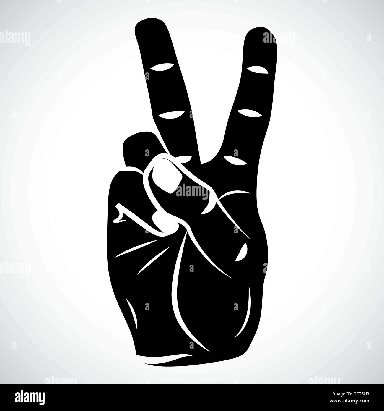Icon hand peace sign for creative use in graphic design Stock Vector ...