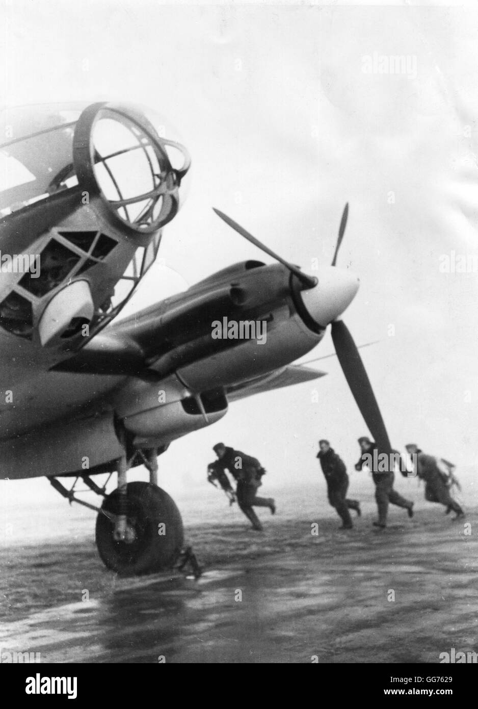 German air fighters getting ready to take off for flight across the ...