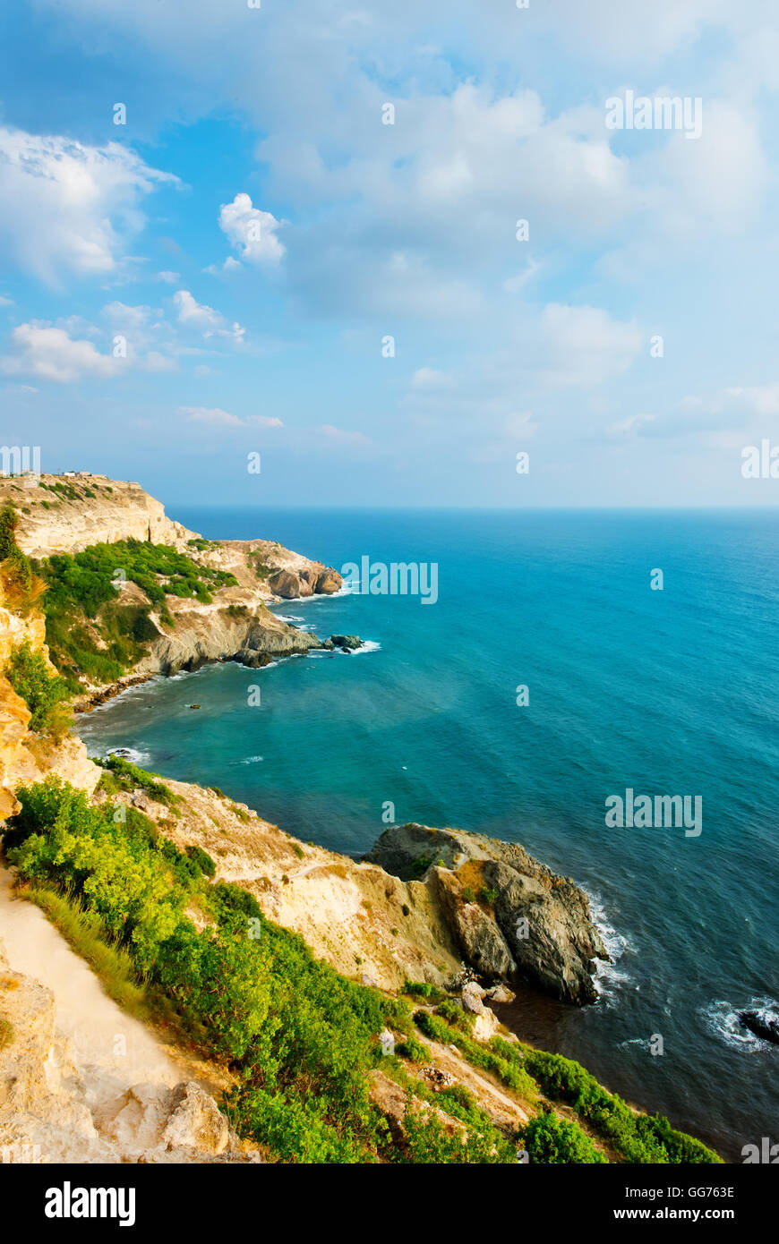 Fiolent. Crimea. Summer sea and blue sky Stock Photo - Alamy