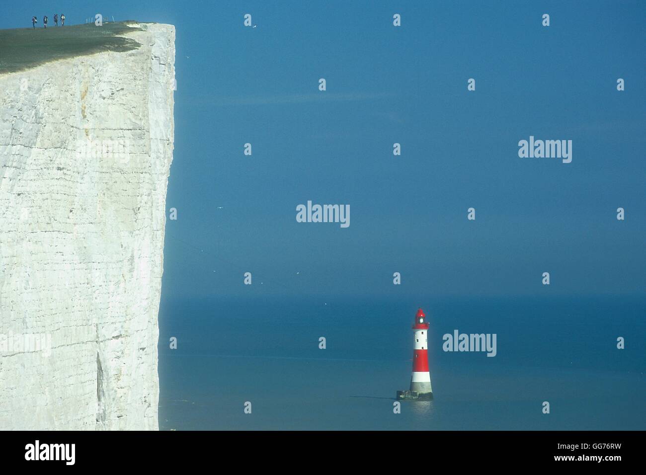 The lighthouse at Beachy Head Stock Photo - Alamy