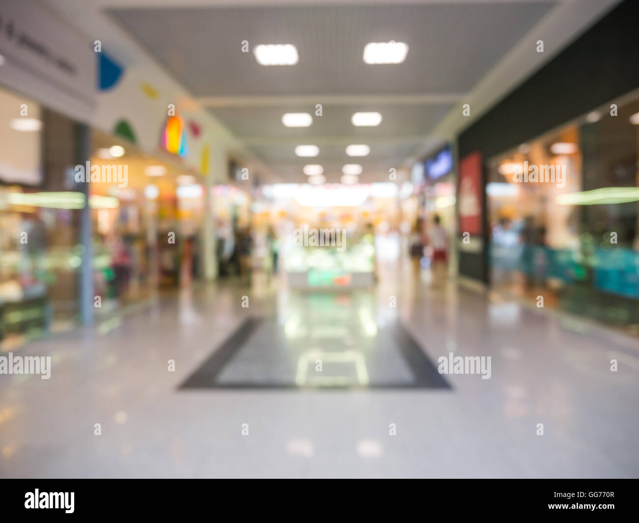 Abstract blurred background of shopping mall hall Stock Photo - Alamy