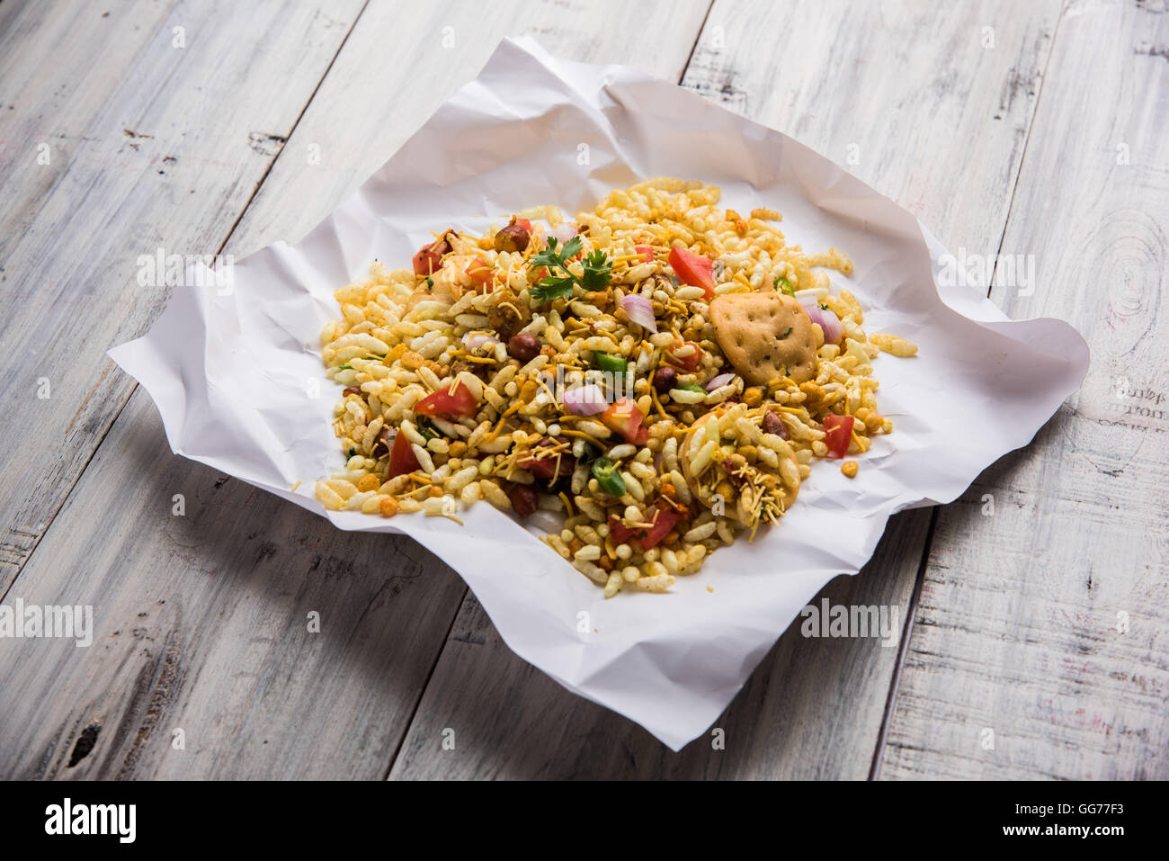 indian favourite chat or snack item Bhel or Bhelpuri Stock Photo - Alamy