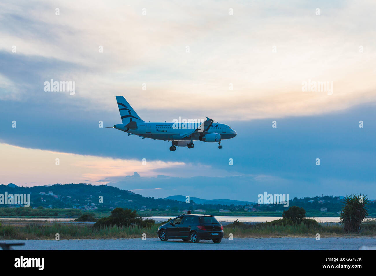 Corfu airport aerial hi-res stock photography and images - Alamy
