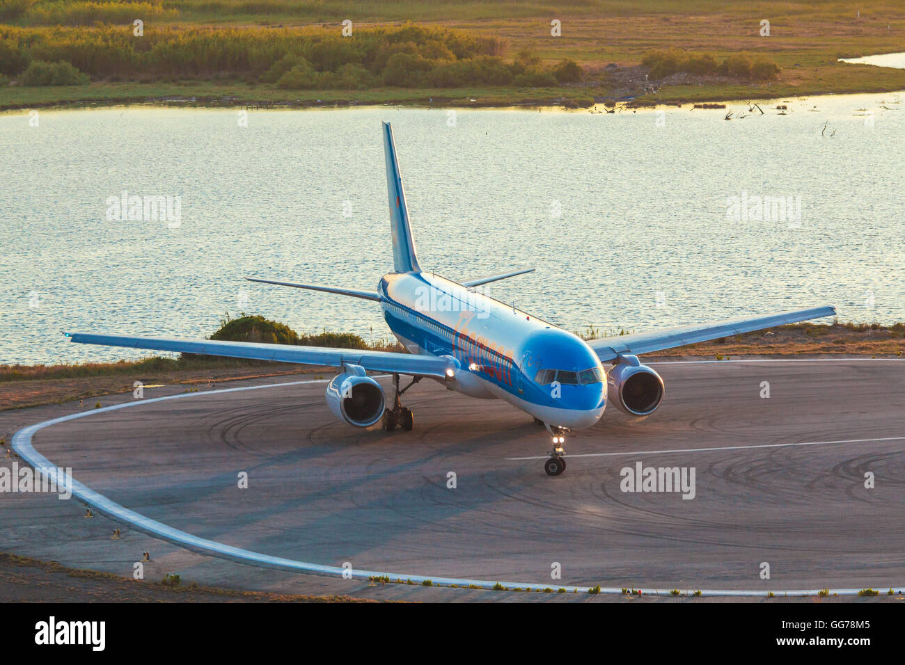 Corfu airport aerial hi-res stock photography and images - Alamy