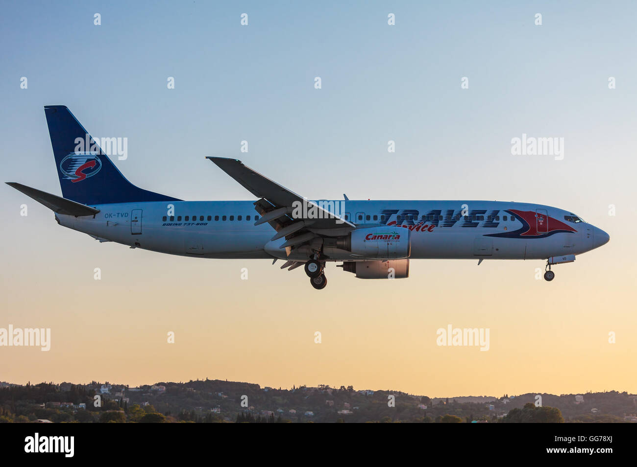 Corfu airport runway aerial hi-res stock photography and images - Alamy
