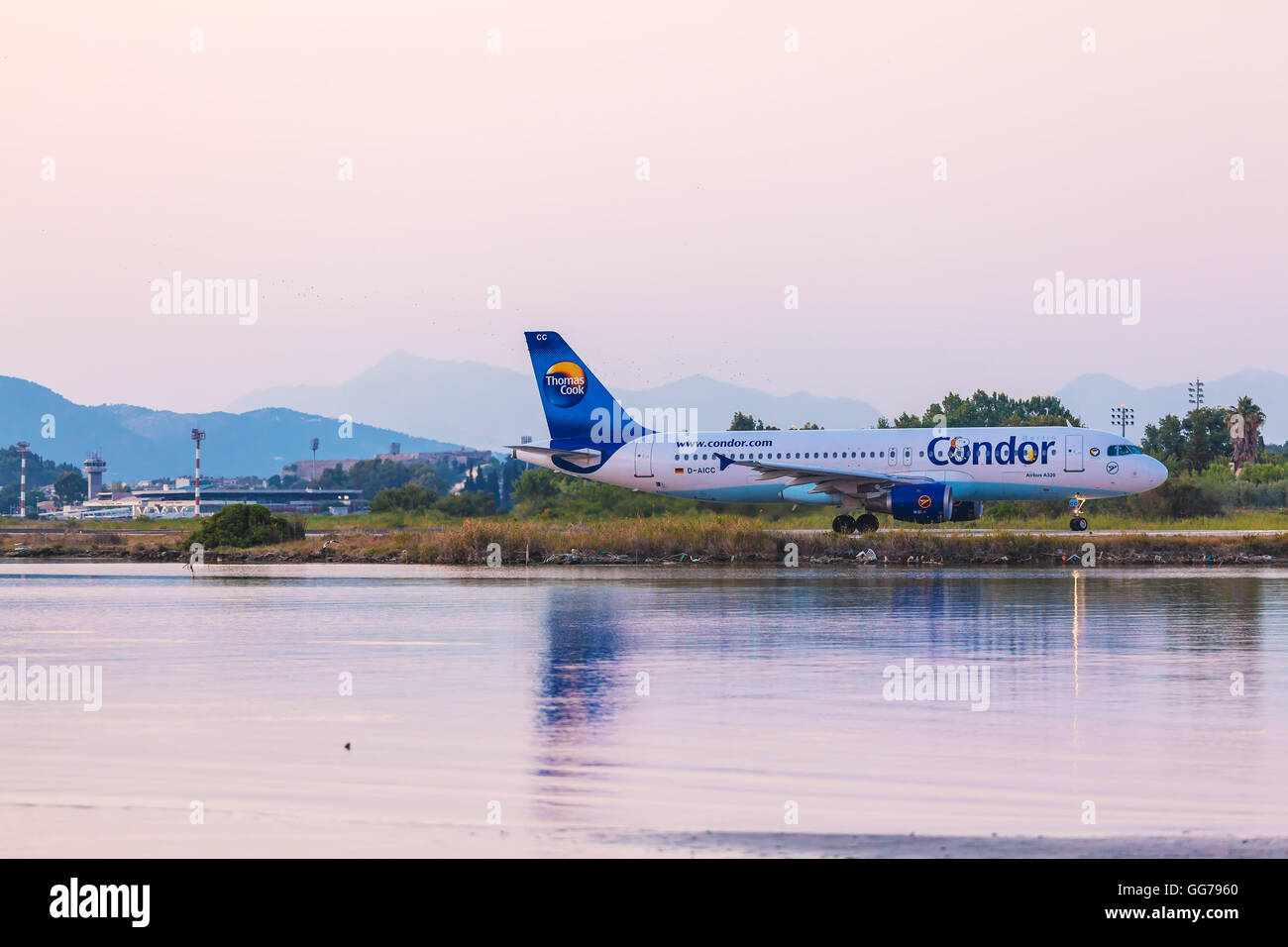 Corfu Airport Runway Aerial High Resolution Stock Photography and ...