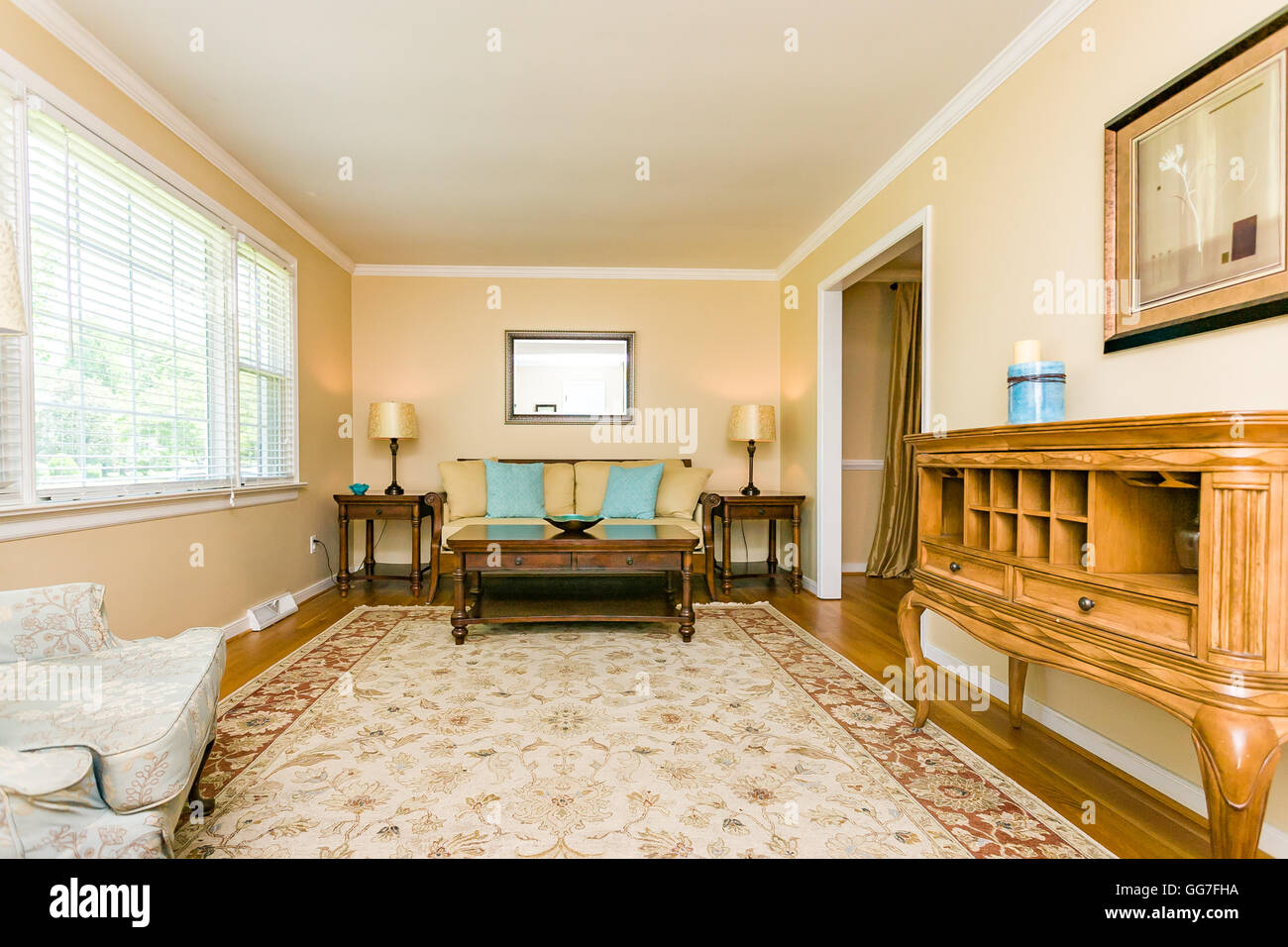 Modern home interior of a typical North American home Stock Photo - Alamy