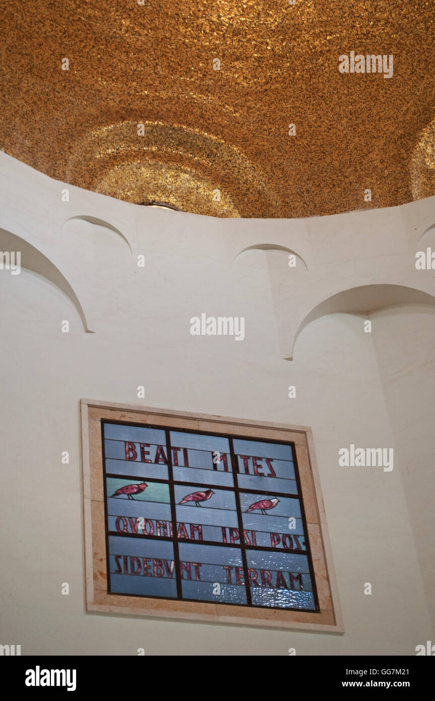 Israel, Capernaum: one od the eight Beatitudes, the blessings recounted ...