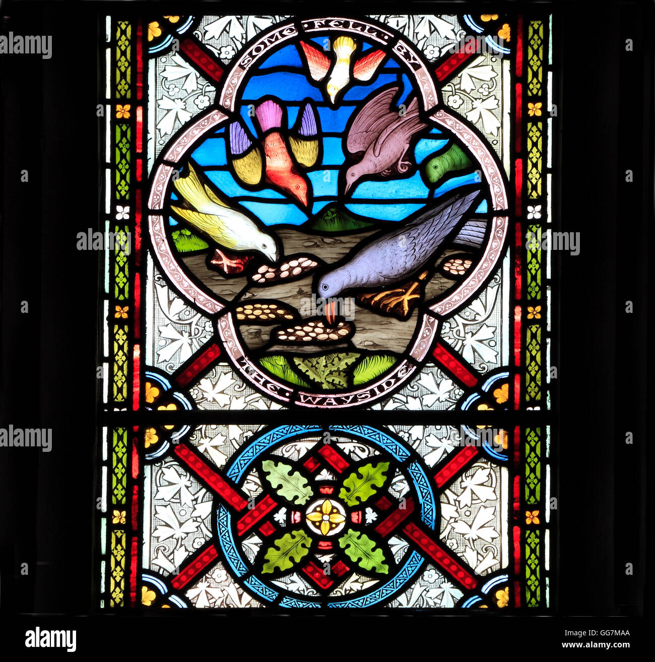 Burnham Deepdale, stained glass, The Sower, by Frederick Preedy, 1876 ...