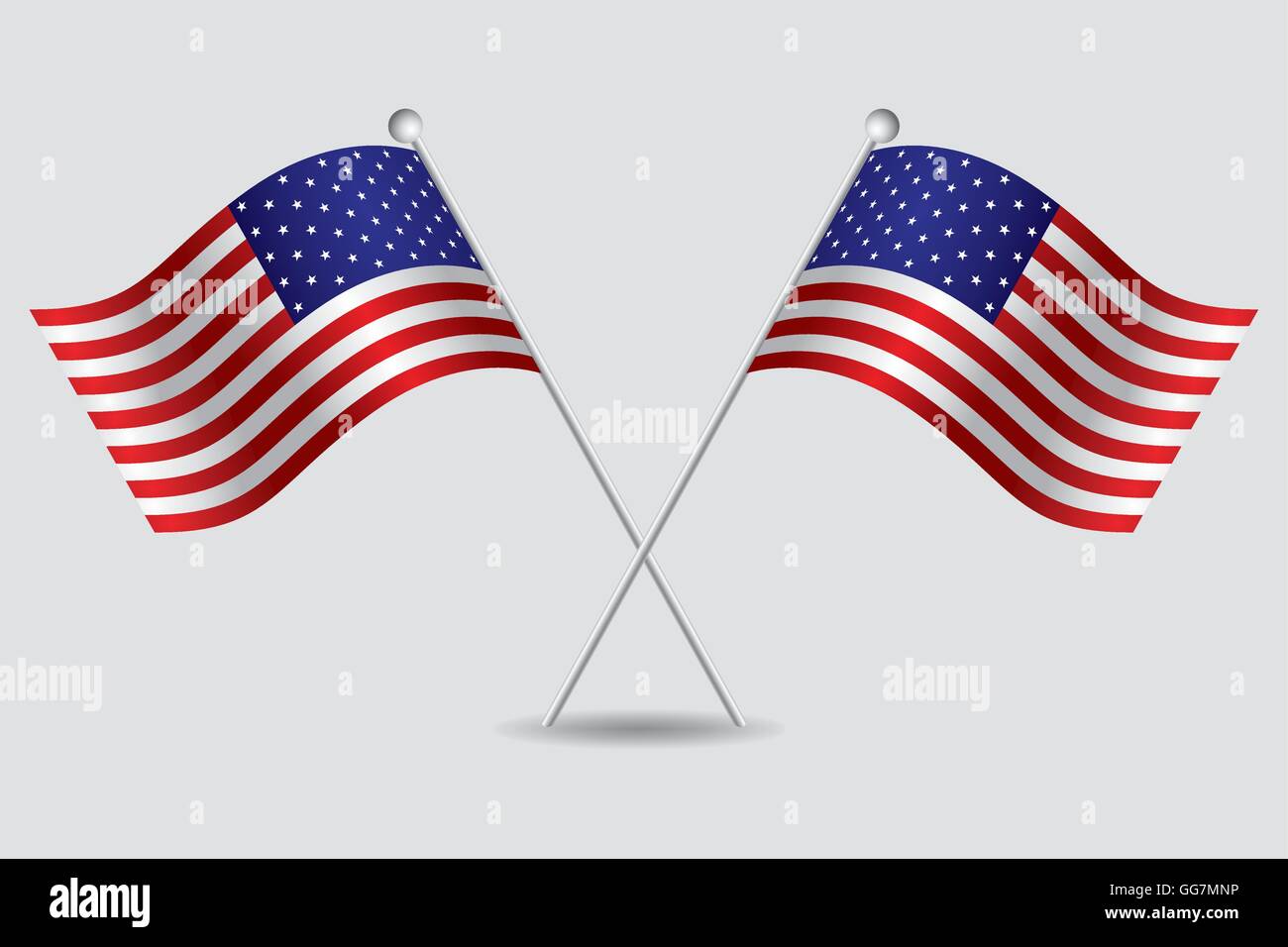 a pair of american flags in a grey background Stock Vector Image & Art ...