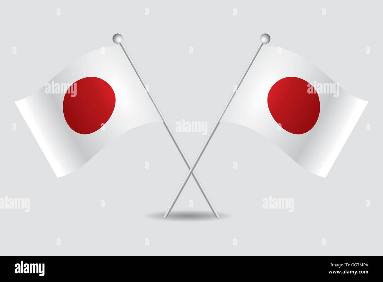 a pair of japanese flags in grey background Stock Vector Image & Art ...