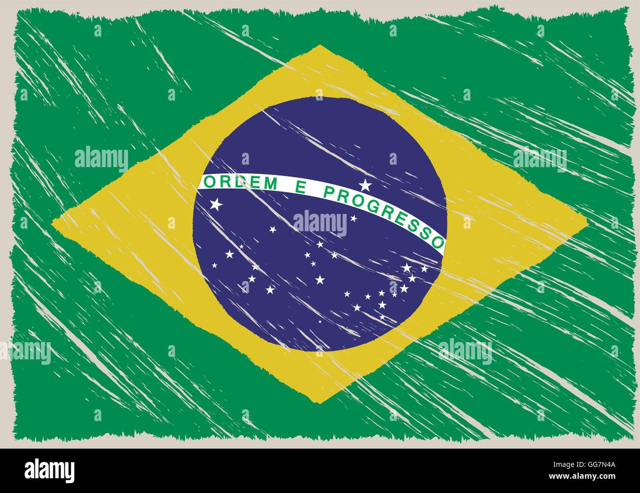 the brazilian flag with some grunge textures Stock Vector Image & Art ...