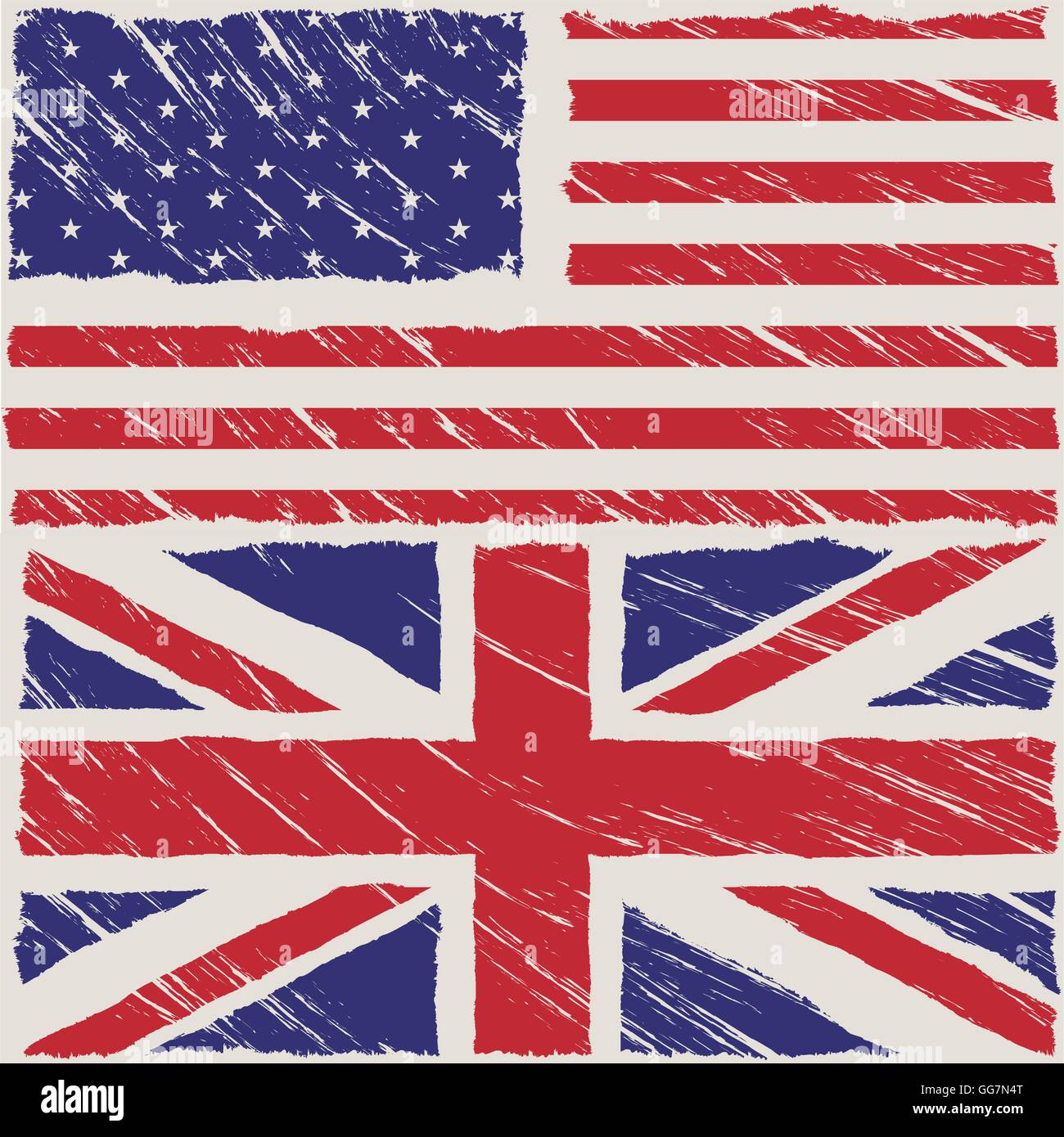 the flags of united states of america and united kingdom with some ...