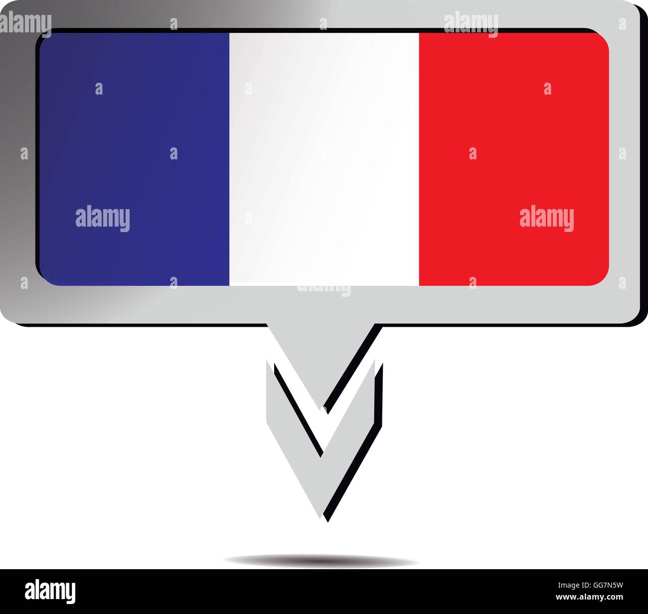 Map france flag colors 3d hi-res stock photography and images - Alamy