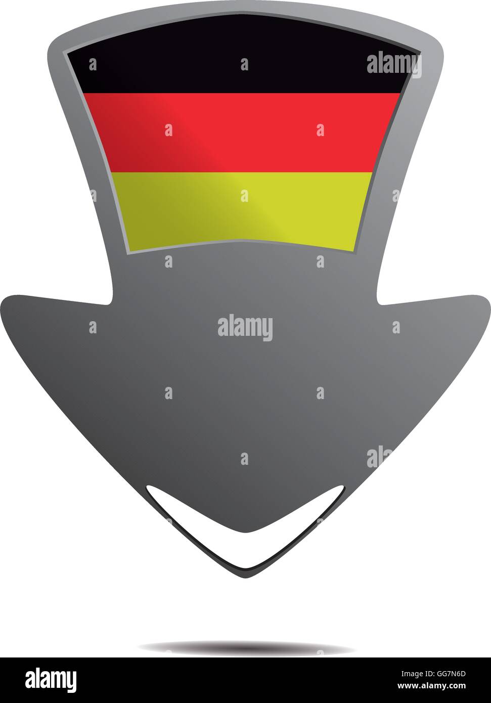 a pin with the germany flag and its respective colors Stock Vector ...