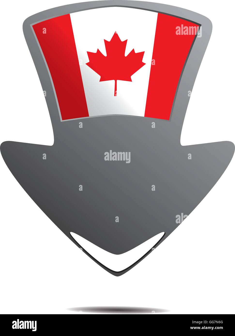 a pin with the canadian flag and its respective colors Stock Vector ...
