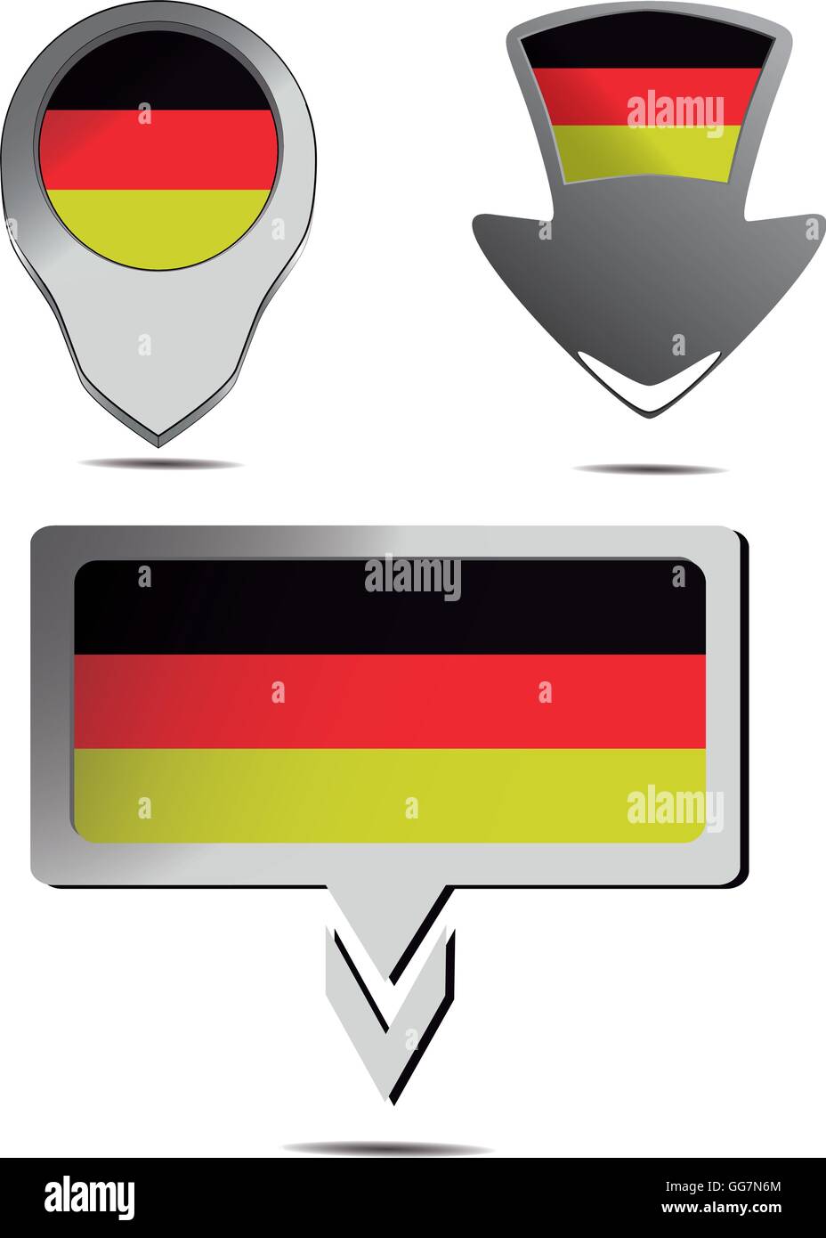 Germany map pin flag Stock Vector Images - Alamy