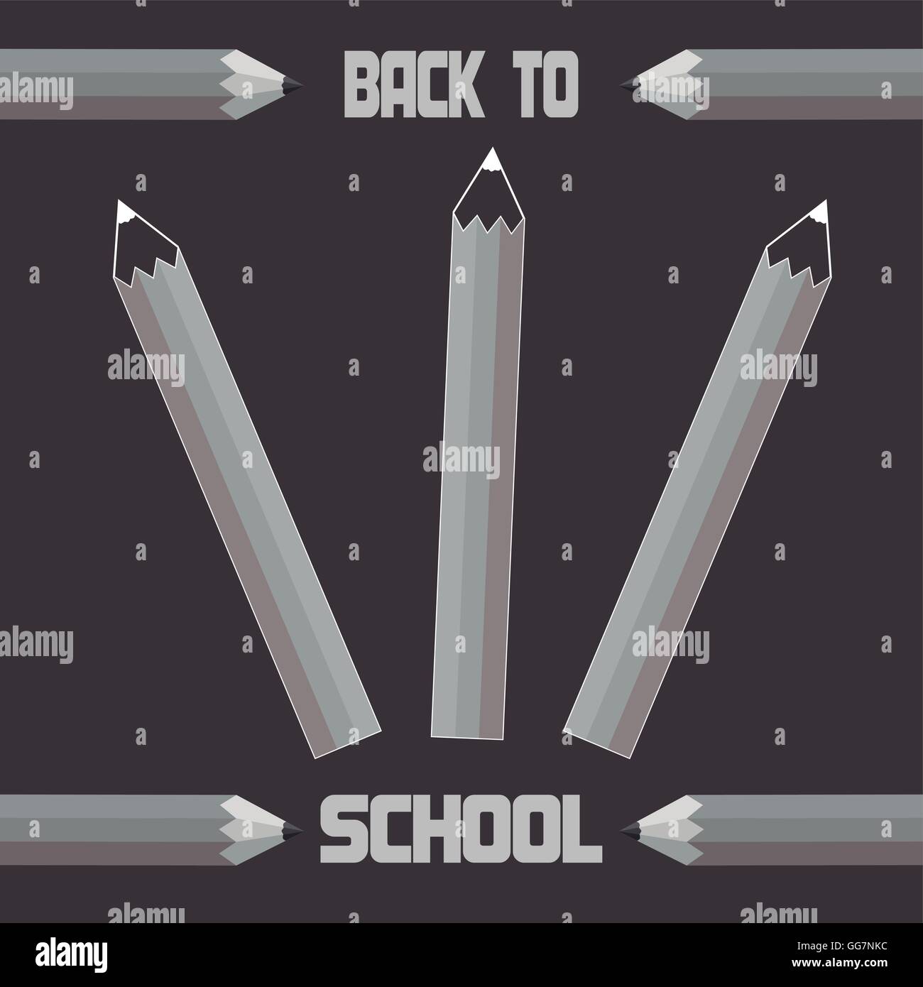 a grey background with text and pencils Stock Vector Image & Art - Alamy