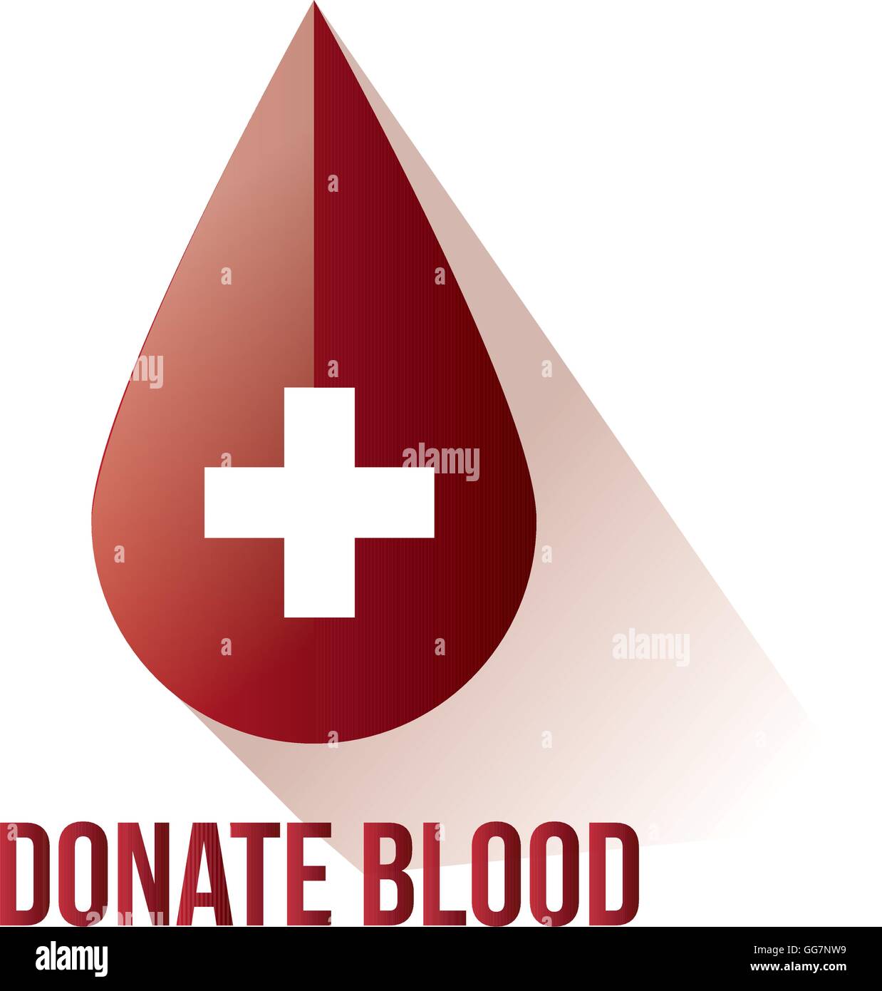 an isolated drop of blood and text on a white background Stock Vector ...