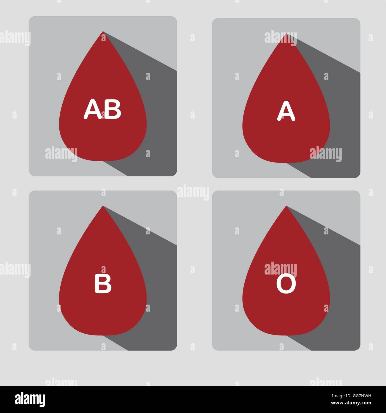 a set of drops of blood with text on grey backgrounds Stock Vector ...