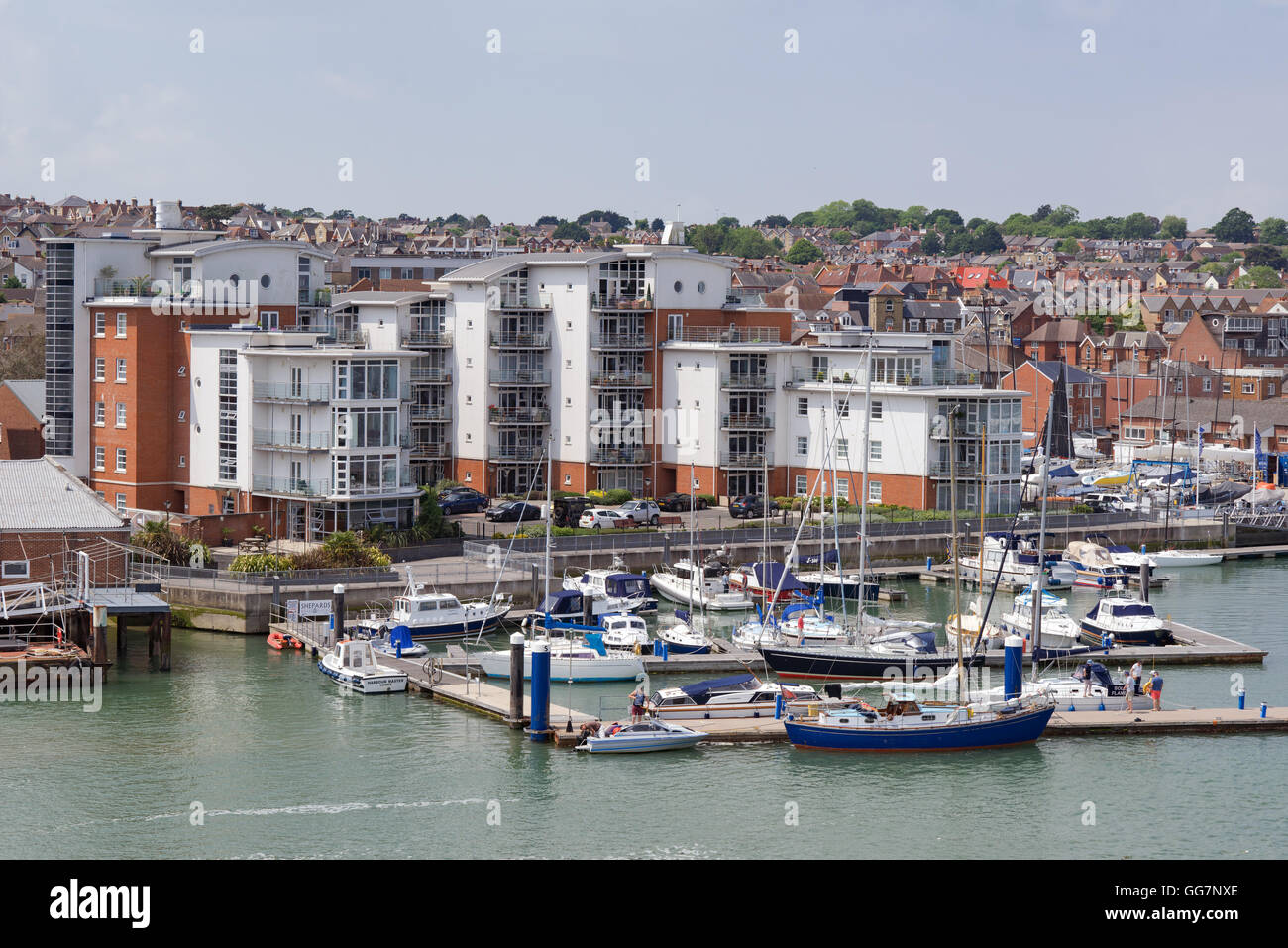 Cowes marina on the Isle of Wight Stock Photo - Alamy