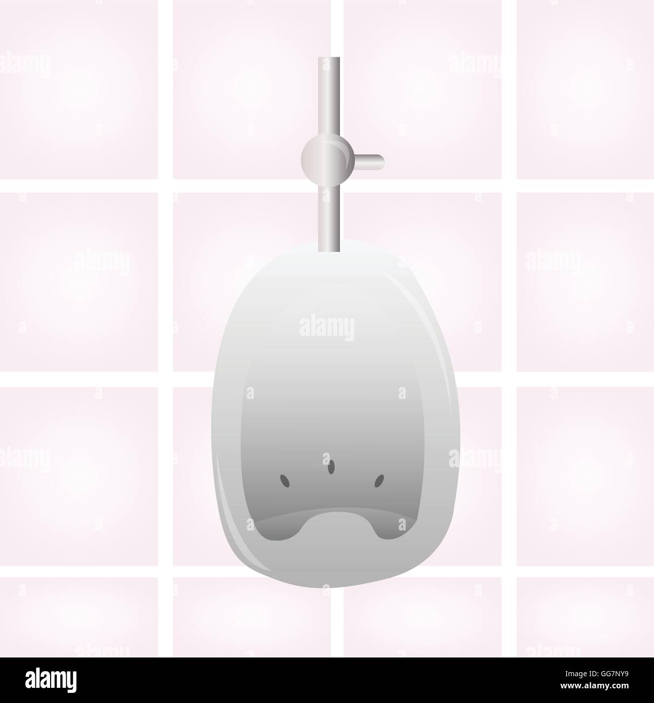 an isolated grey urinal on a colored background Stock Vector Image ...