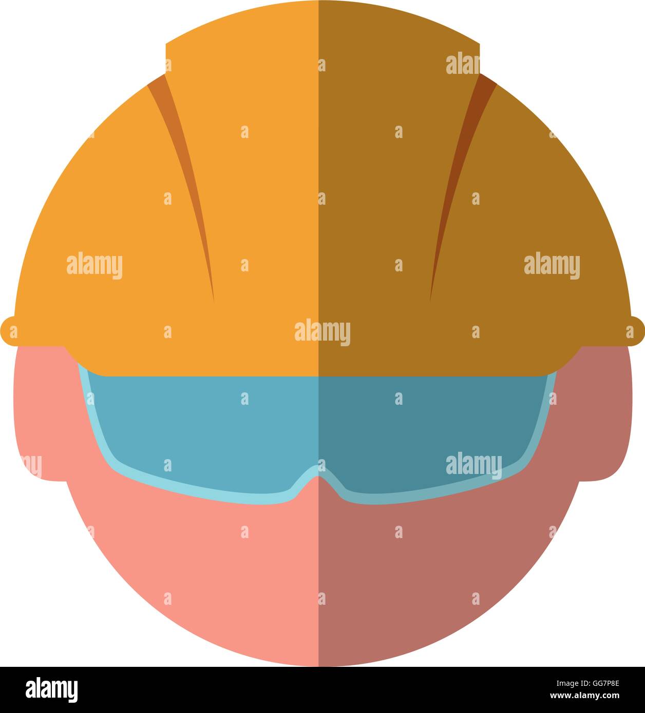 helmet glasses constructer worker industry icon. Vector graphic Stock ...