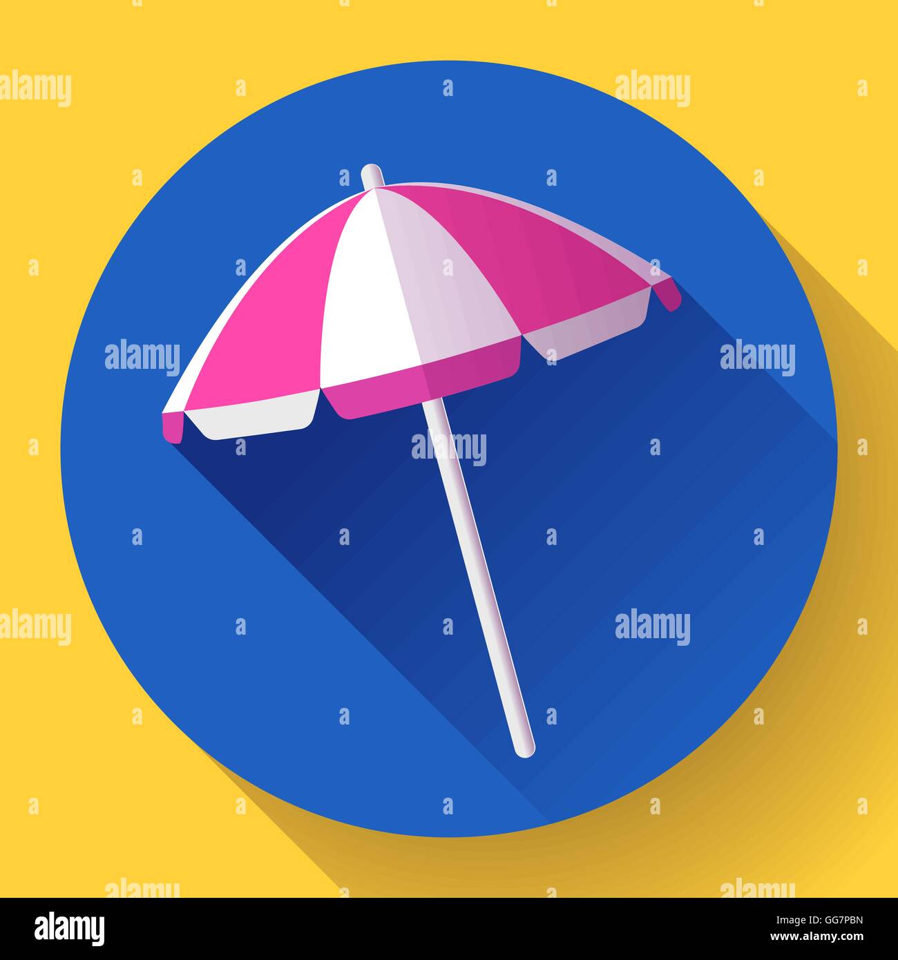Beach umbrella top view icon hi-res stock photography and images - Alamy