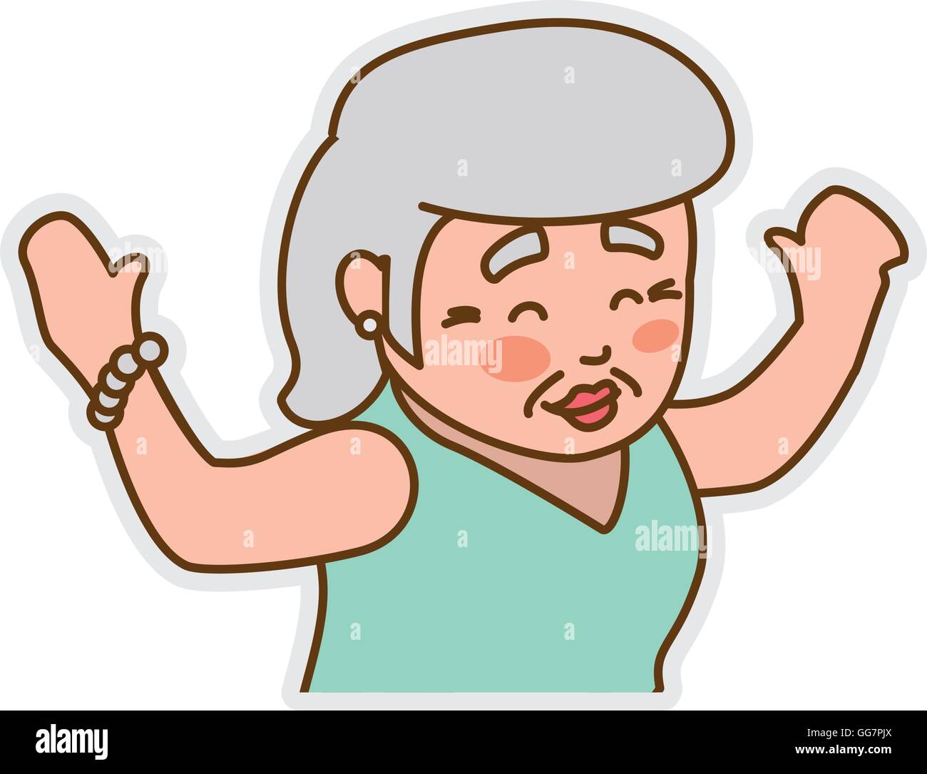 grandmother old person woman female icon. Vector graphic Stock Vector ...